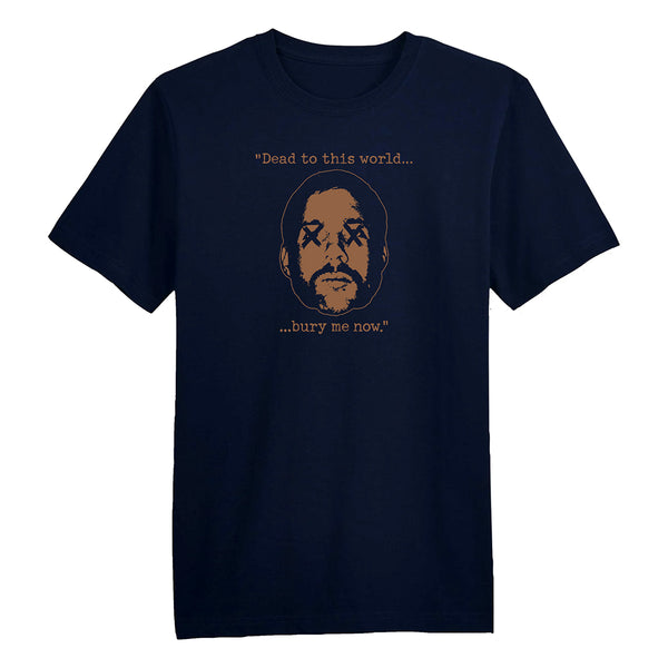 Sage Francis "Dead To This World" 2025 NAVY BLUE T-Shirt – Strange ...
