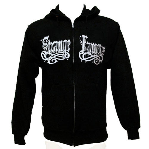 Strange Famous Black Zip Hoodie – Strange Famous Records