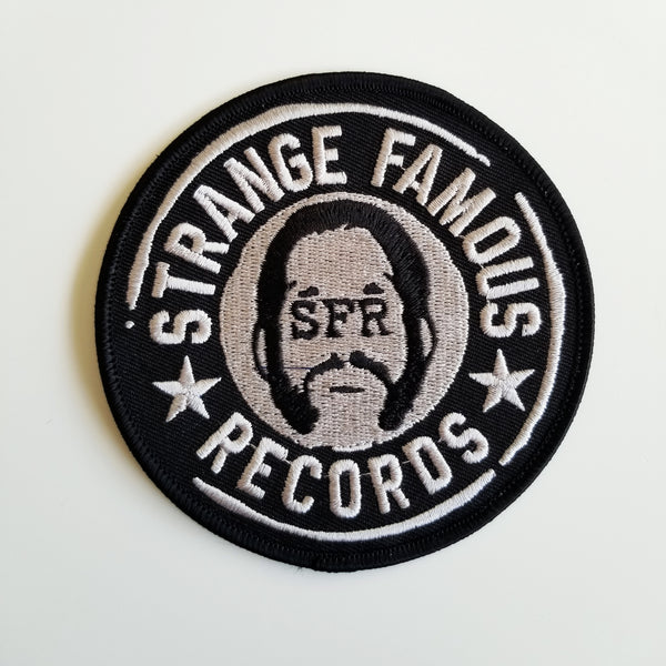 SFR Round Logo 4-Inch PATCH - BLACK – Strange Famous Records